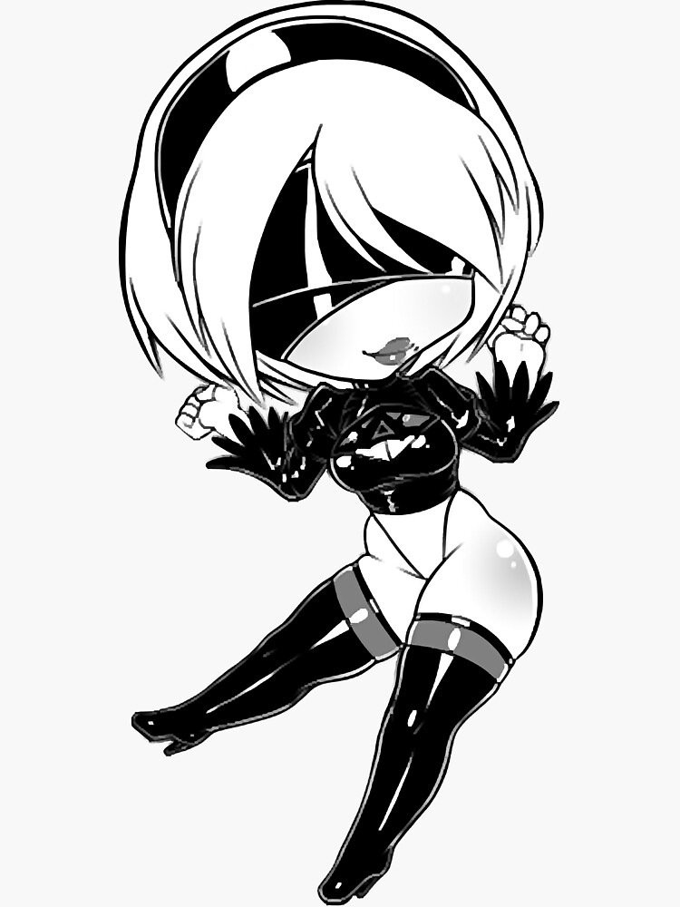 "Chibi 2B - no skirt " Sticker for Sale by MarioTayl70080 | Redbubble