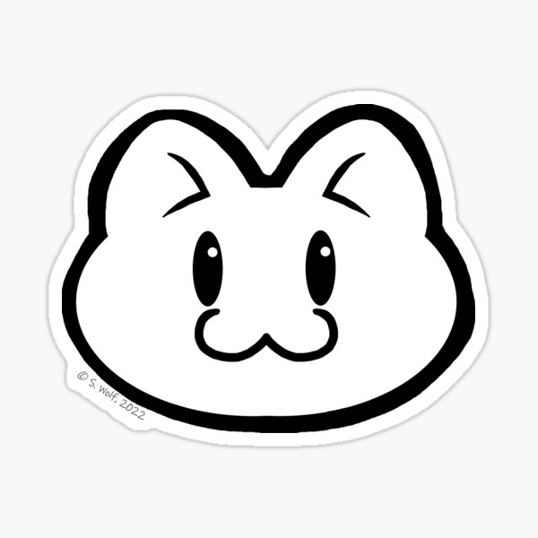 "Cat From Two Cats" Sticker for Sale by SWolfDesigns | Redbubble