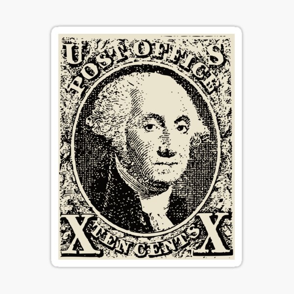 "First George Washington Stamp" Sticker for Sale by jw608 | Redbubble