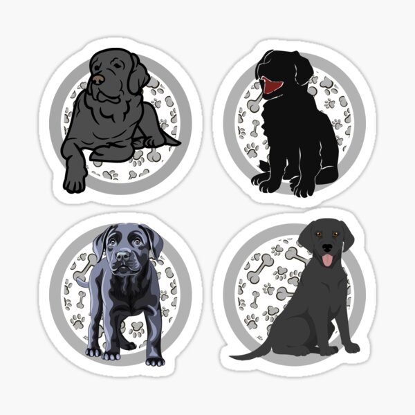 "black lab pack" Sticker for Sale by doggo-world | Redbubble