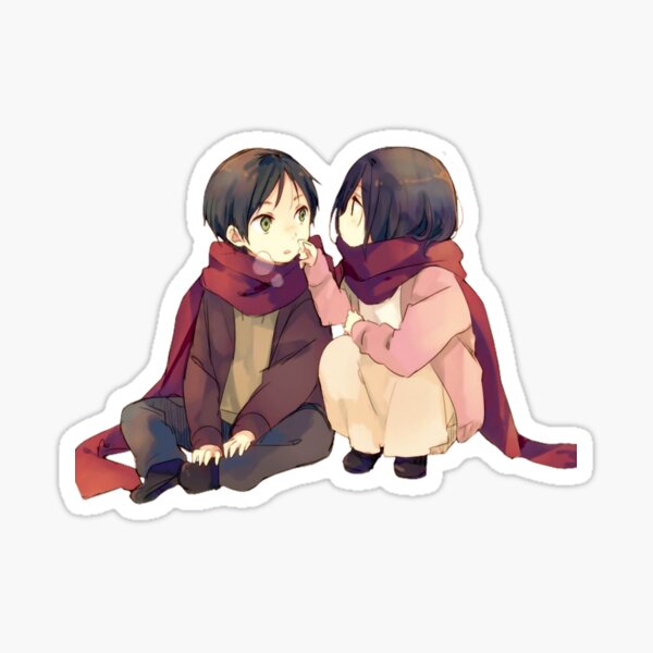 "Eren Mikasa" Sticker for Sale by MangaMolly | Redbubble