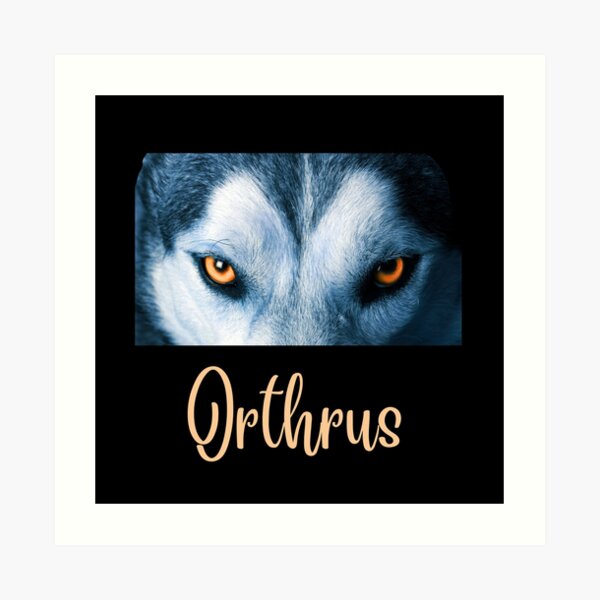 "Orthrus Ancient Werewolf Moon Creature Design" Art Print for Sale by ...