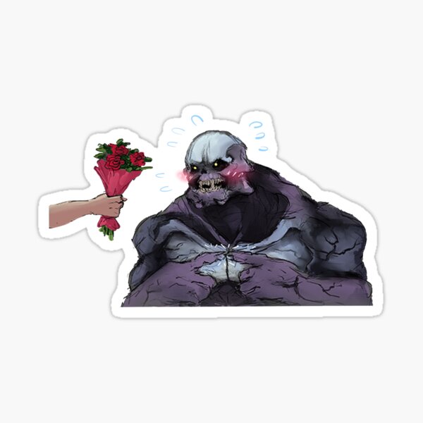 "Flustered Hell Knight" Sticker for Sale by ArtByElifB | Redbubble