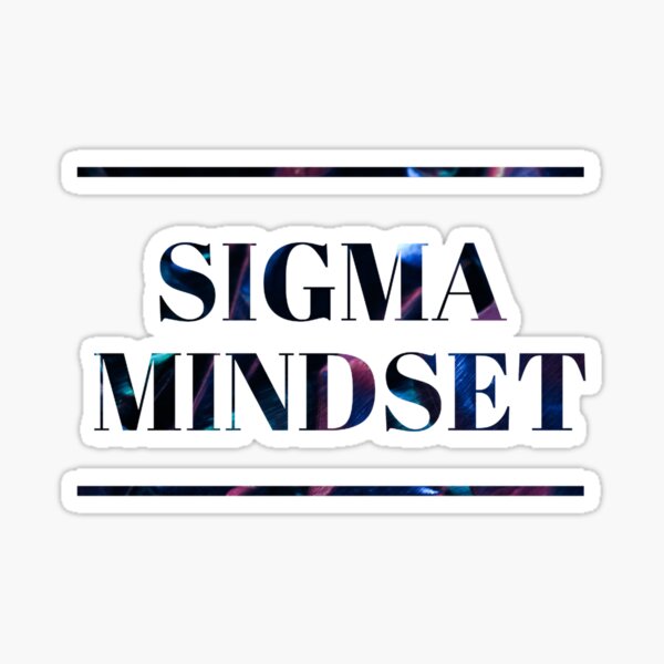 "Sigma mindset abstract" Sticker for Sale by Bunea-design | Redbubble
