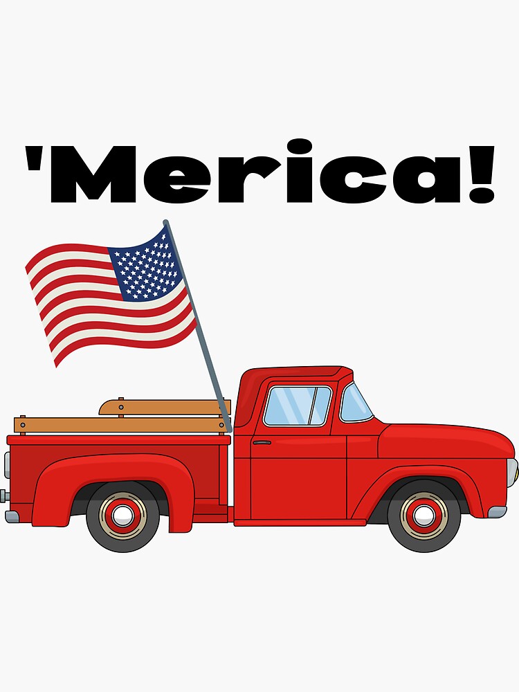 "'Merica!" Sticker for Sale by JRHolmez | Redbubble
