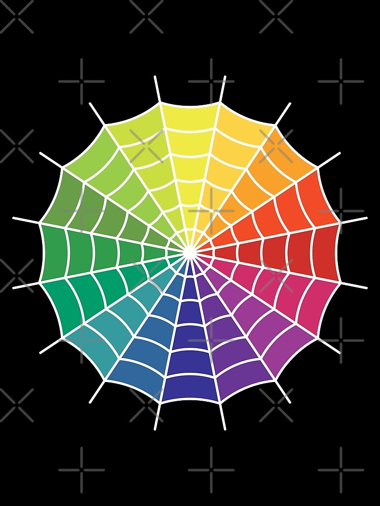 "Spider Web - Color Spectrum Segment White" Art Print by jennyzhang ...
