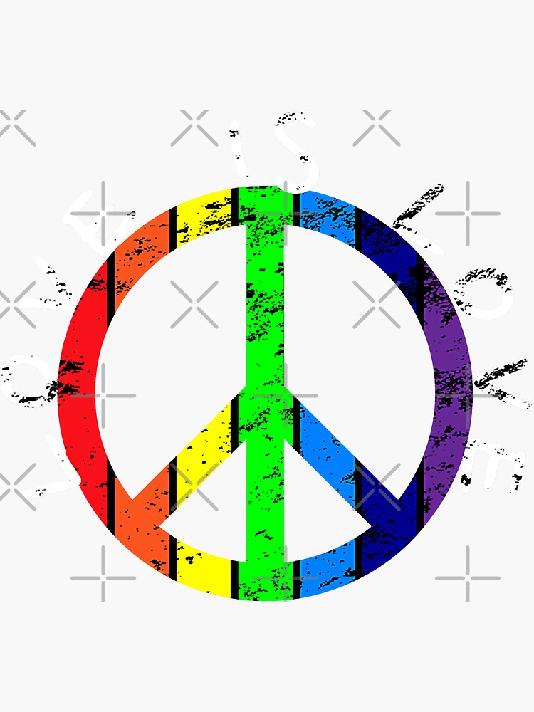 "LGBTQ Peace Sign" Sticker for Sale by GardNewerd | Redbubble