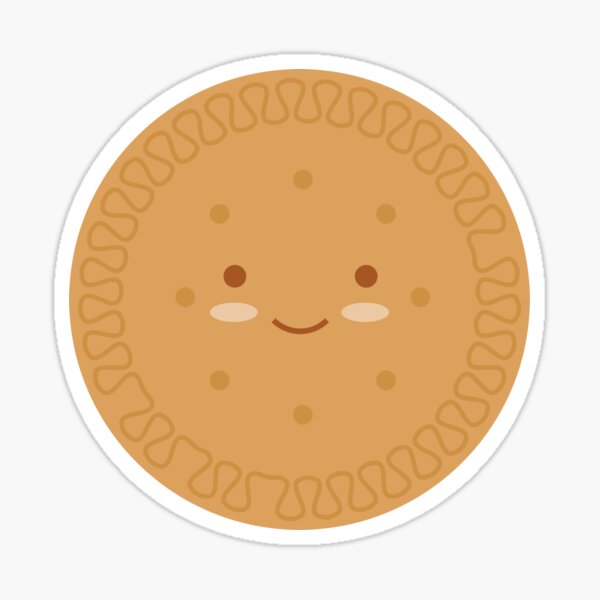 "Smiling cookie dessert illustration " Sticker for Sale by ...