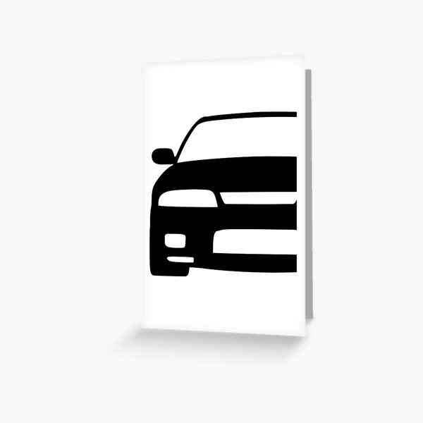 "Nissan Skyline R33 GTR black silhouette" Greeting Card for Sale by ...