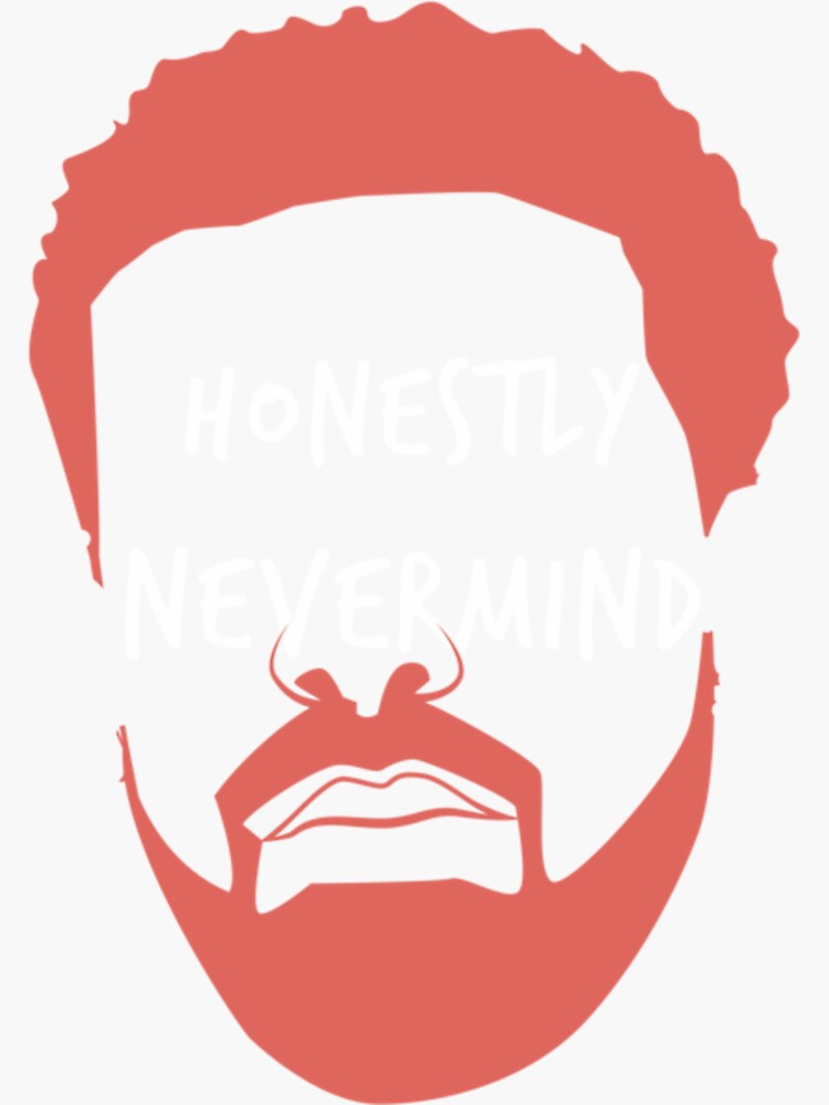 "Honestly Nevermind Vector art Red " Sticker for Sale by RuthFeil ...
