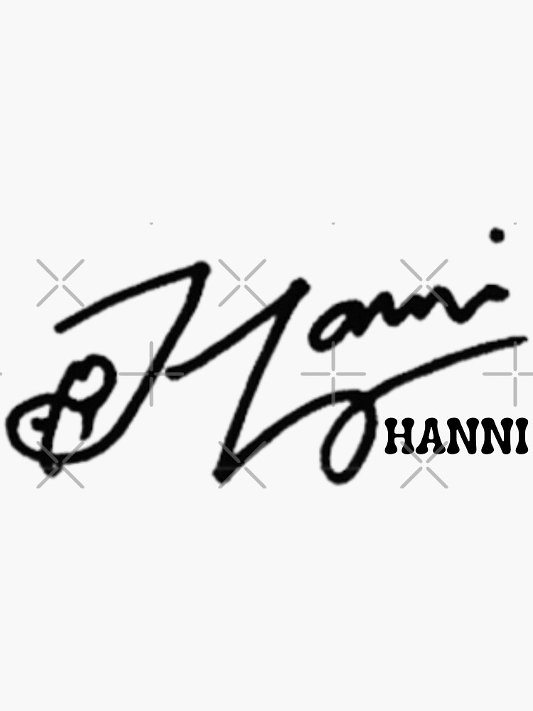 "NewJeans HANNI Members Signature Print" Sticker for Sale by ...