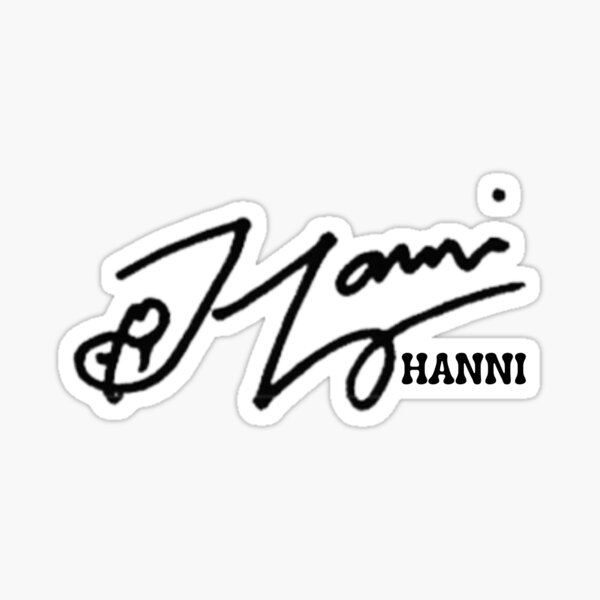 "NewJeans HANNI Members Signature Print" Sticker for Sale by ...