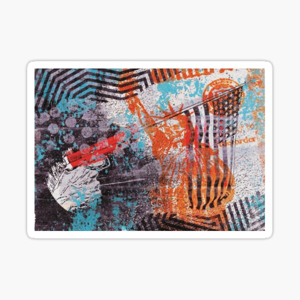 "Liberty and Justice for All Collage Variant 4" Sticker for Sale by ...