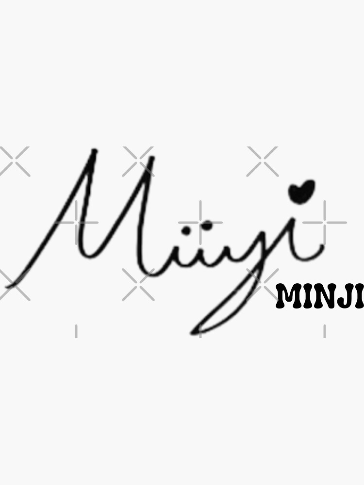 Sticker « NouveauJeans MINJI Members Signature Print », par ...