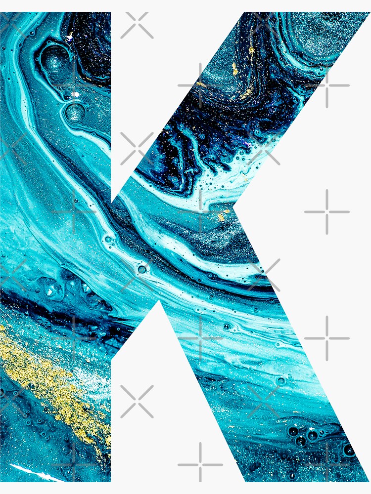 "The Letter K Marble Font" Sticker for Sale by smiledeer78 | Redbubble