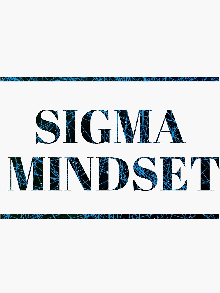 "Sigma mindset cosmic lines" Sticker for Sale by Bunea-design | Redbubble