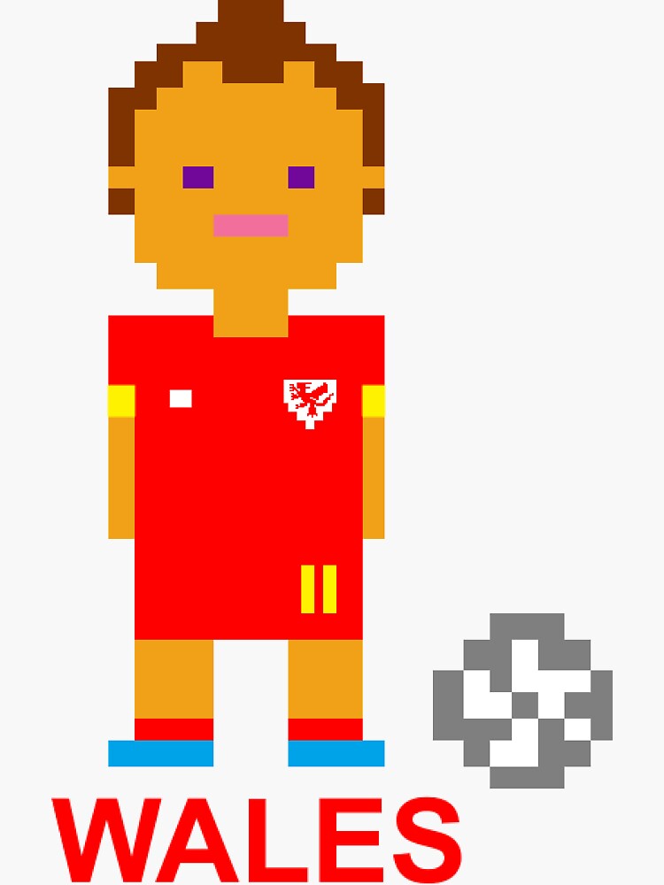 "Retro World Cup Pixel #Wales" Sticker for Sale by jonroberts24 | Redbubble