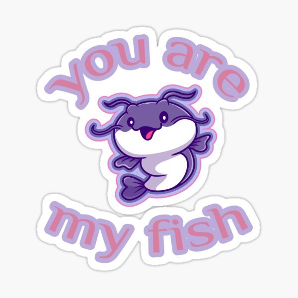 "fishkeeper" Sticker for Sale by Neylou-Art | Redbubble