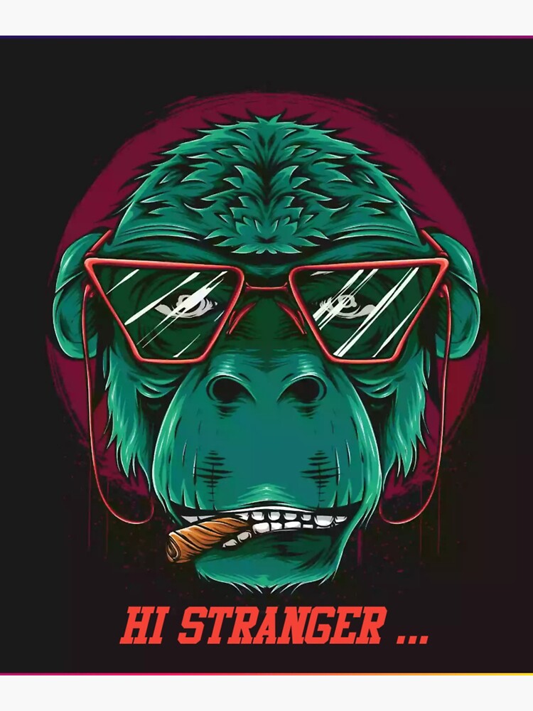 "Hi Stranger - Gorilla Nation" Sticker for Sale by Mr-Tester | Redbubble