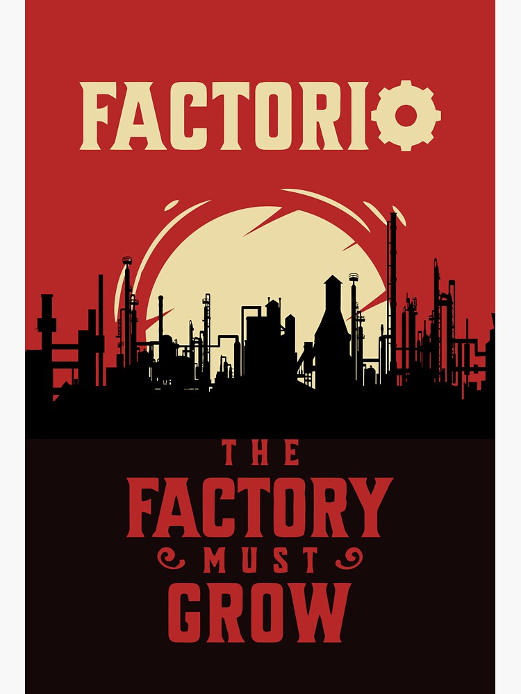 "Factorio Poster" Sticker for Sale by VectorzDude | Redbubble