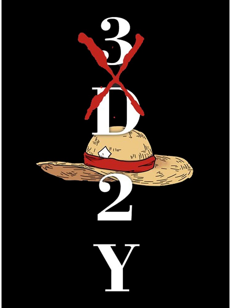 "3D2Y Luffy" Sticker for Sale by davidleavitt | Redbubble