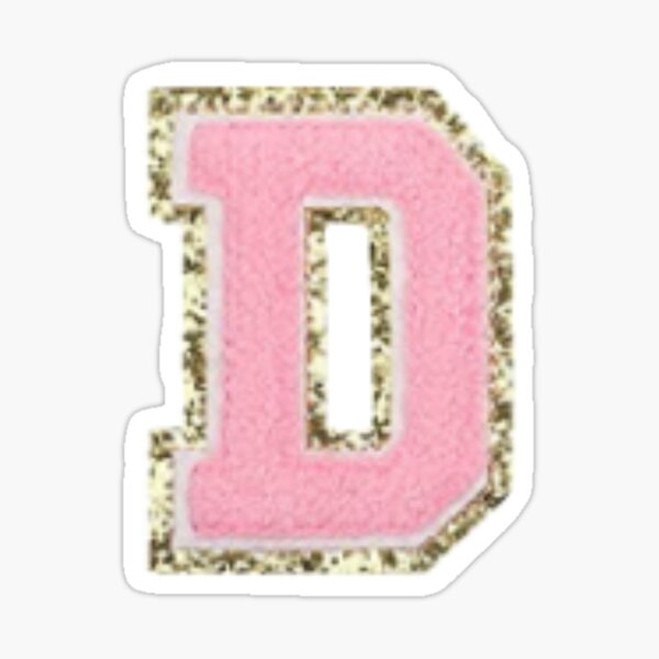"Preppy Pink Varsity letter D" Sticker for Sale by corsiglia | Redbubble