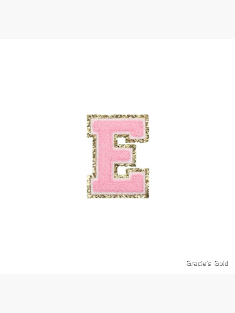 "Preppy Pink Varsity letter E" Poster for Sale by corsiglia | Redbubble