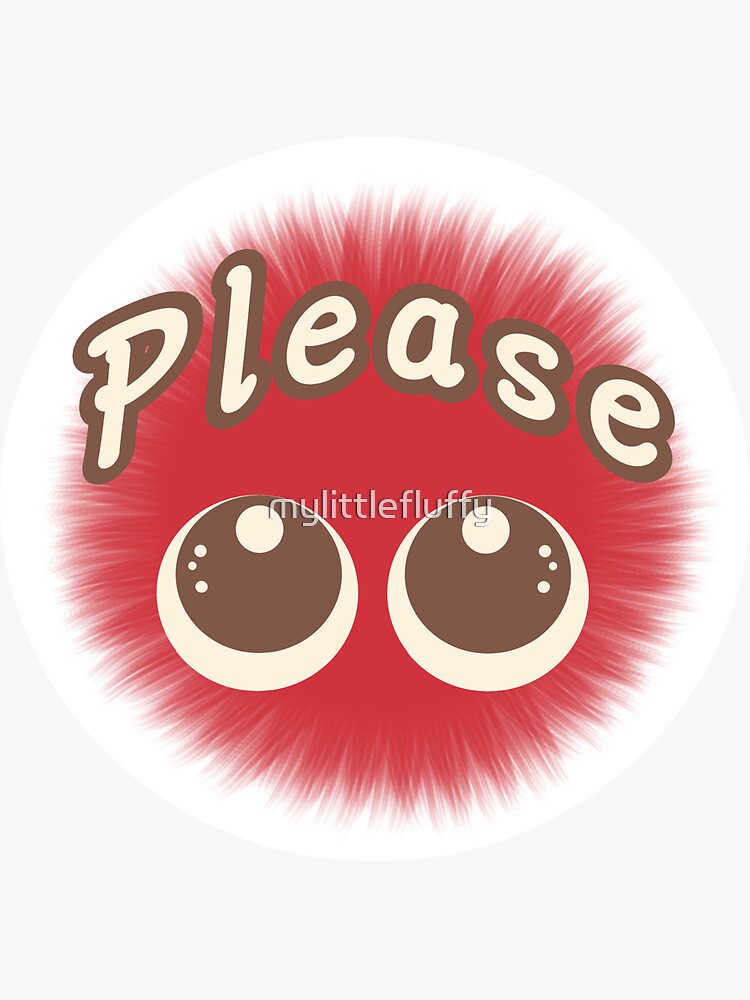 "Cute Please Red Fur Ball Pom Pom " Sticker for Sale by mylittlefluffy ...