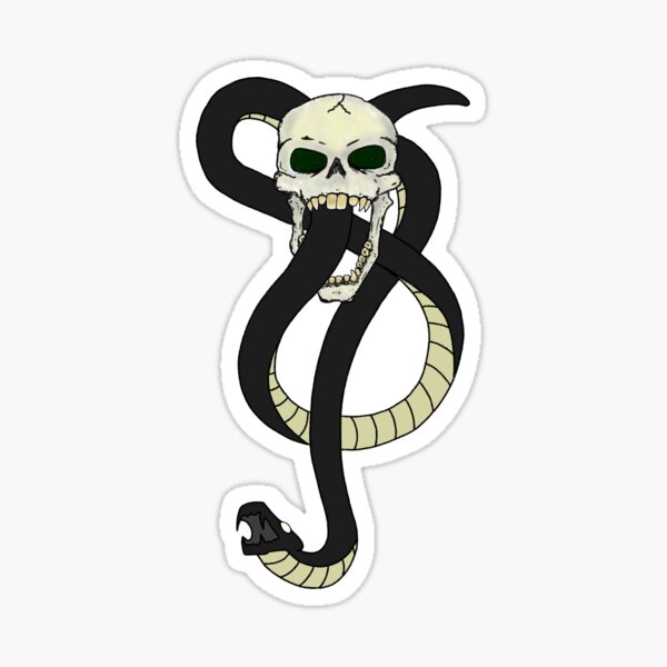 "Snake skull mark" Sticker for Sale by drewb-drawing | Redbubble