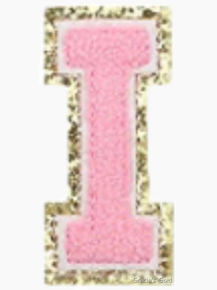"Preppy Pink Varsity letter I" Sticker for Sale by corsiglia | Redbubble