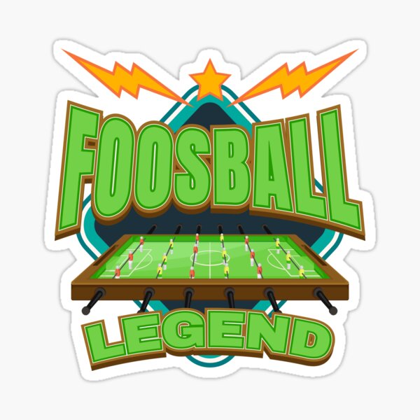 "Foosball Legend Spinning Soccer" Sticker by mooon85 | Redbubble
