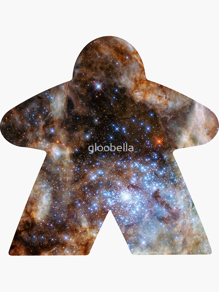 "Galaxy Nebula Space and Stars Meeple | Board Game Fan" Sticker for ...