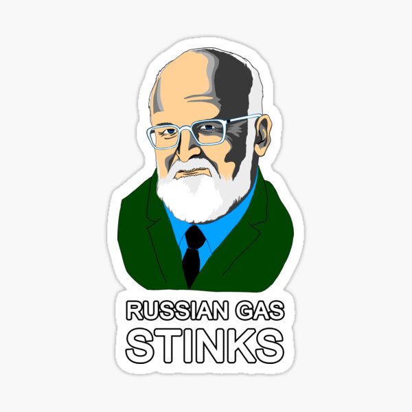 "Russian gas stinks" Sticker for Sale by DGMEME | Redbubble