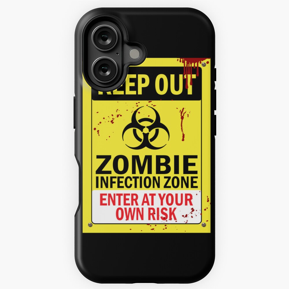 "Zombie Zone Keep Out Warning Sign" Sticker for Sale by HotHibiscus ...