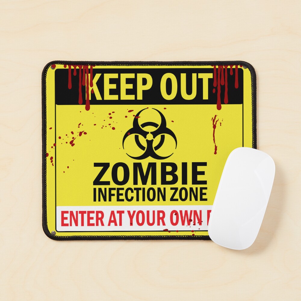 "Zombie Zone Keep Out Warning Sign" Sticker for Sale by HotHibiscus ...