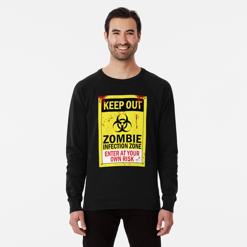 "Zombie Zone Keep Out Warning Sign" Sticker for Sale by HotHibiscus ...