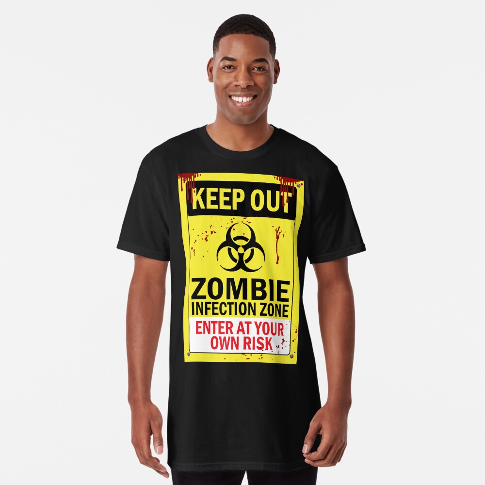 "Zombie Zone Keep Out Warning Sign" Sticker for Sale by HotHibiscus ...