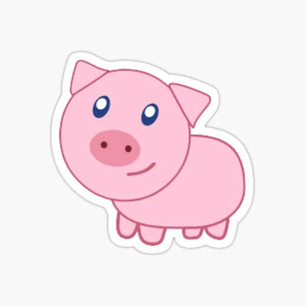 "Funny and cute Pig" Sticker for Sale by Yousif25 | Redbubble