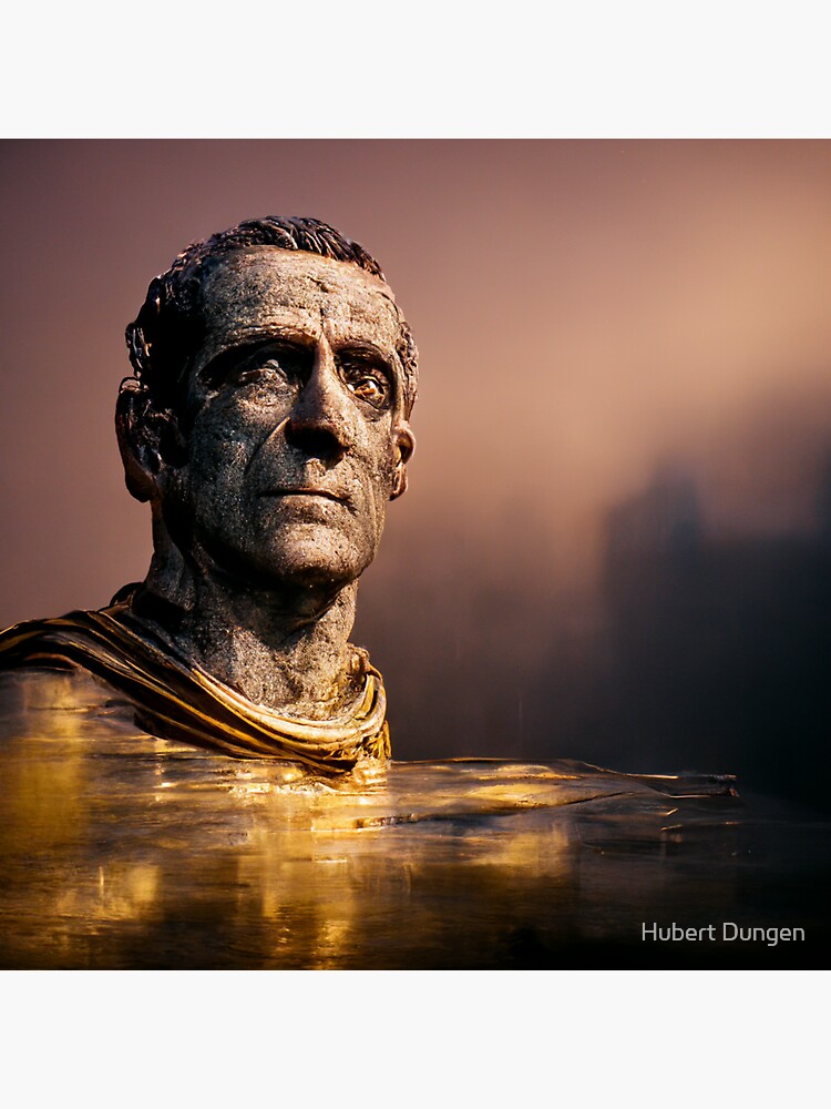 "A portrait of Julius Caeser statue" Sticker for Sale by hubertdungen ...