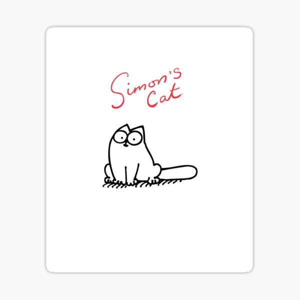 "Simon's Cat" Sticker for Sale by Victoria-lina | Redbubble