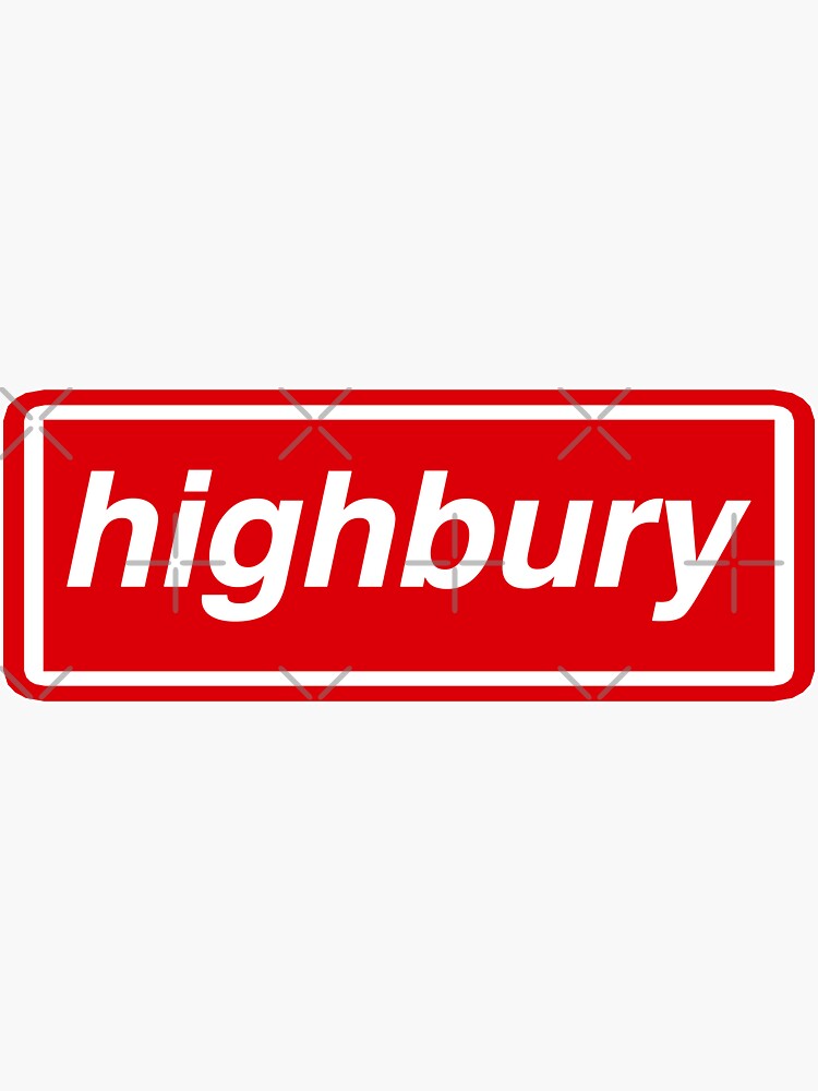 "Highbury" Sticker for Sale by Confusion101 | Redbubble