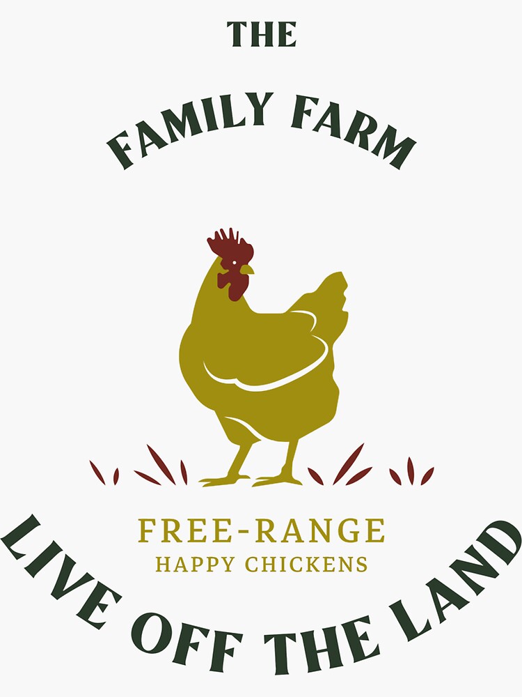 "Family Farm: Live Off The Land" Sticker for Sale by thesalleyhouse ...