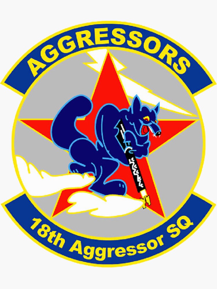 "18th Aggressor Squadron" Sticker for Sale by DuckDuckJeep | Redbubble