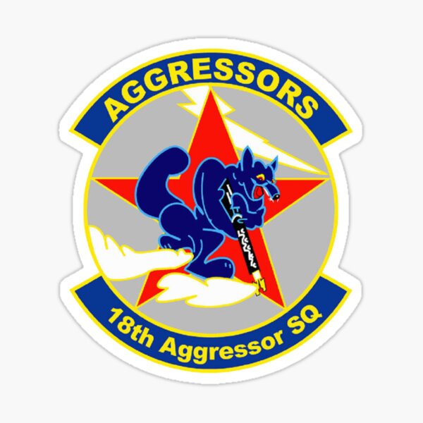 "18th Aggressor Squadron" Sticker for Sale by DuckDuckJeep | Redbubble