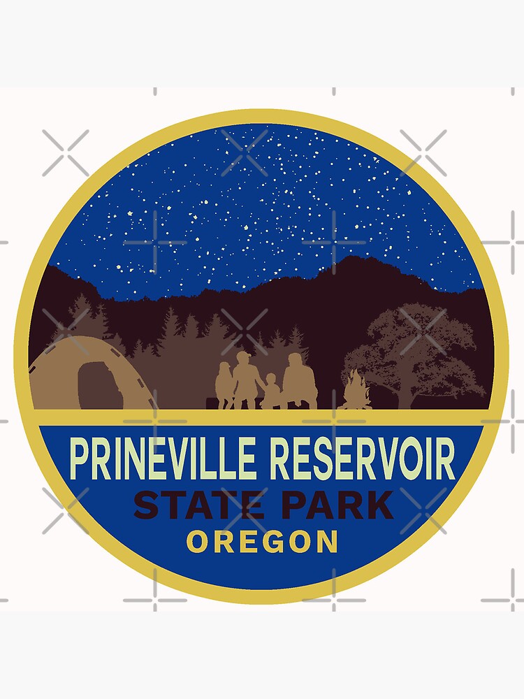 "Prineville Reservoir State Park Night Sky Logo" Art Print for Sale by ...