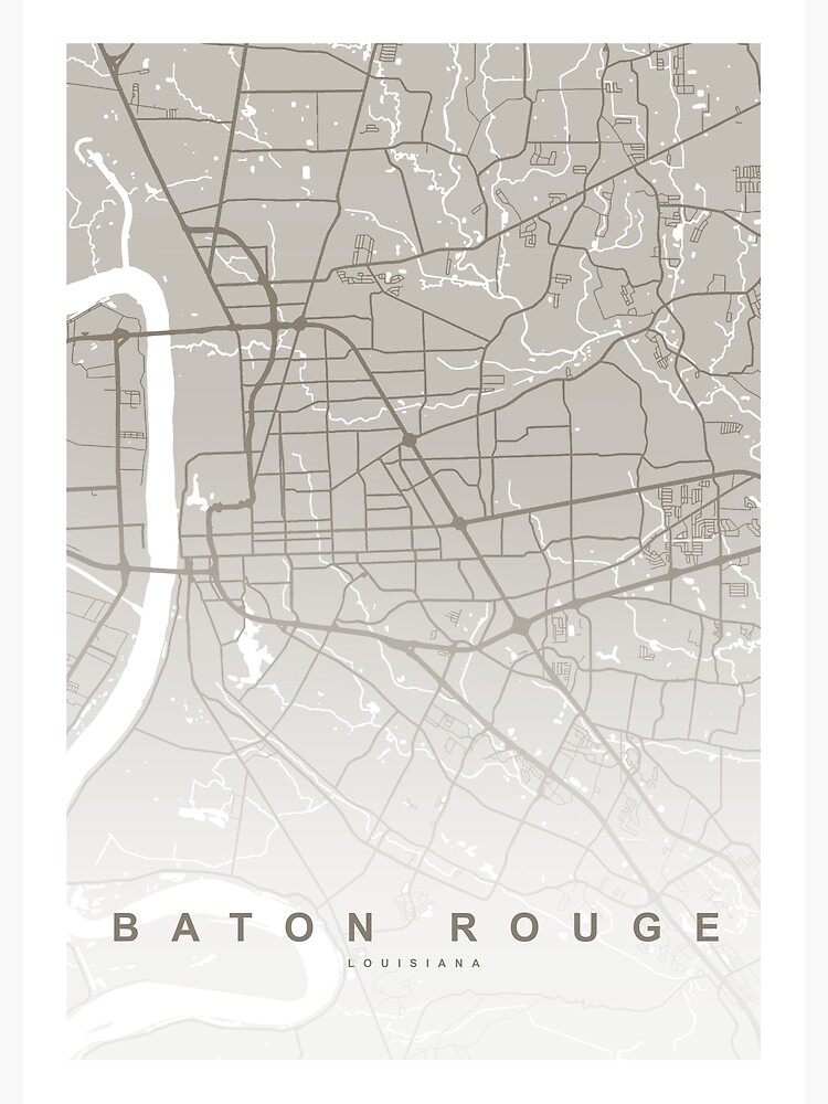 "Baton Rouge Map Art" Poster for Sale by artymaps | Redbubble