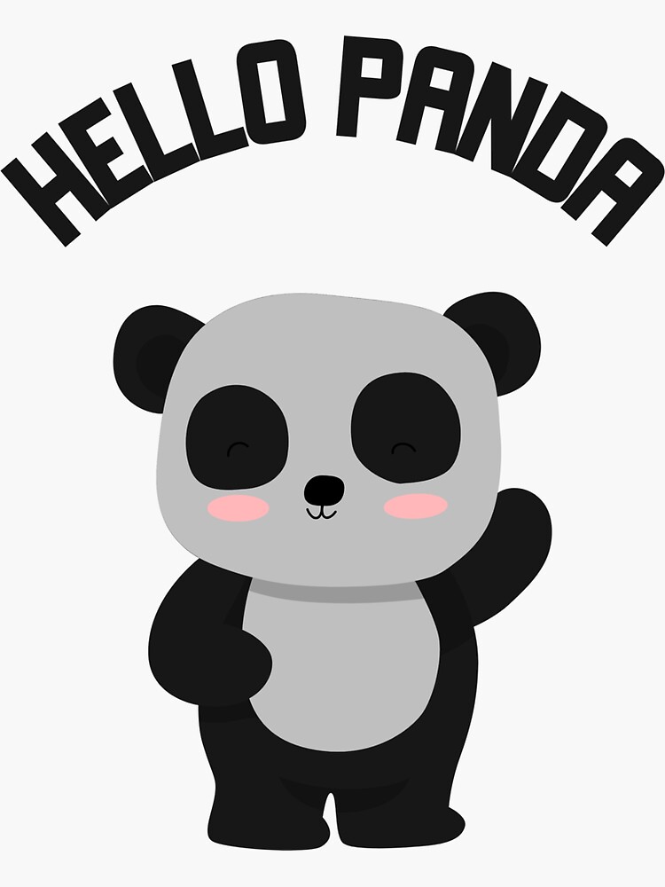 "HELLO PANDA" Sticker for Sale by VDream-store | Redbubble