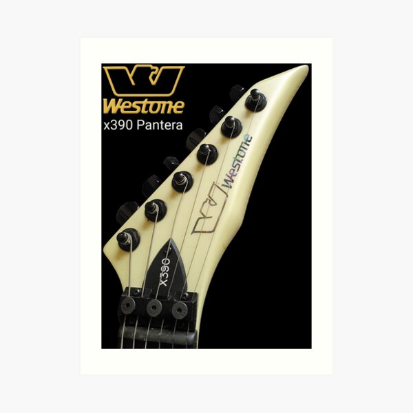 "Westone guitars X390 Pantera headstock logo" Art Print for Sale by ...