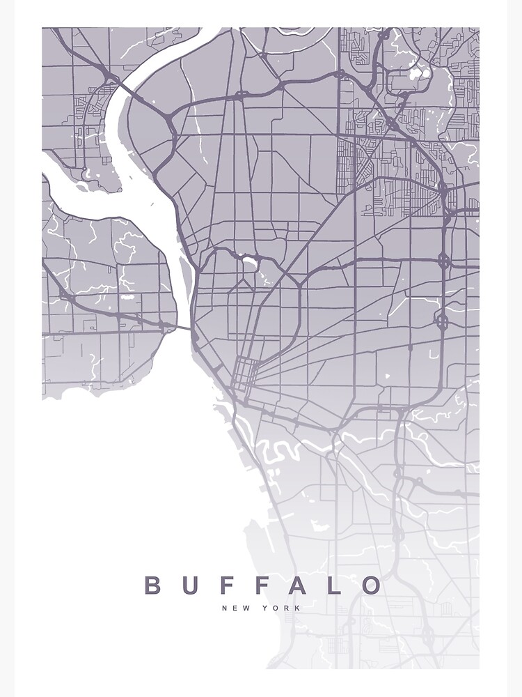 "Buffalo Map Art" Poster for Sale by artymaps | Redbubble
