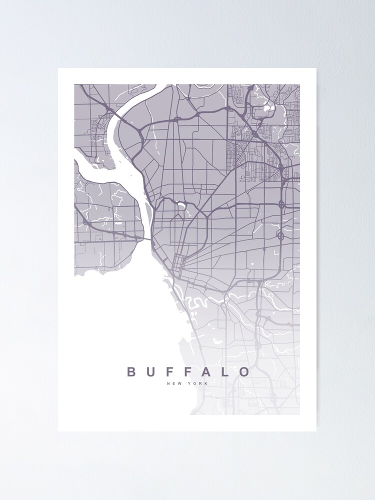 "Buffalo Map Art" Poster for Sale by artymaps | Redbubble